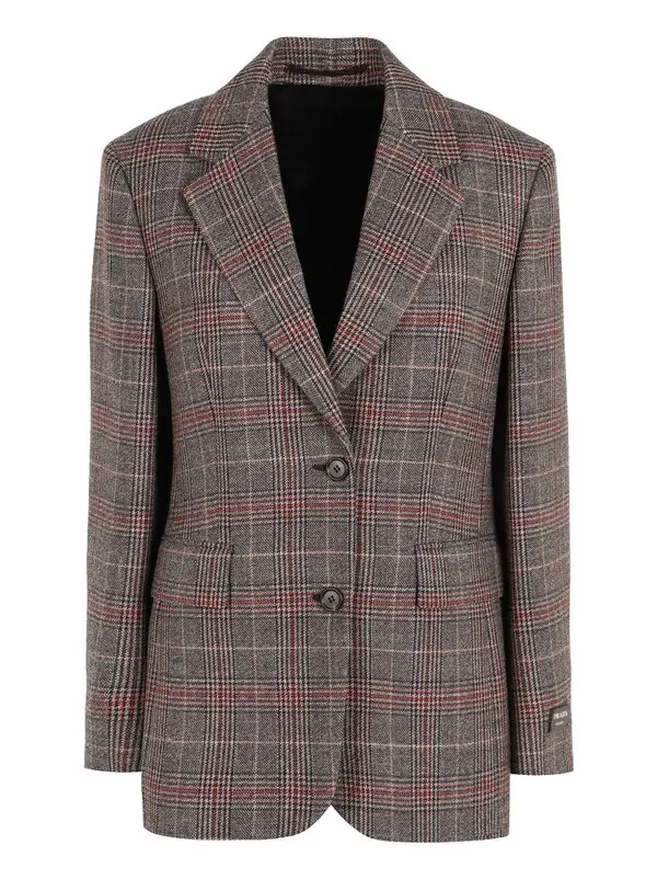 Prada Prince Of Wales Checked Jacket - Multicolor