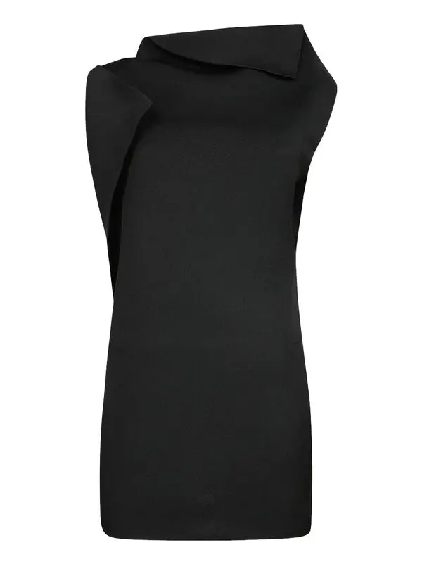 Jacquemus Sleeveless Draped Dress - Black
