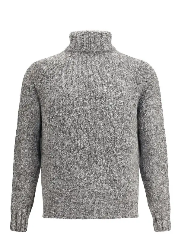 Brunello Cucinelli Buttoned Turtleneck Sweater - Grey