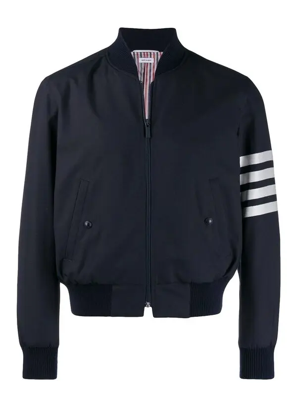 Thom Browne Baseball Jacket - Blue