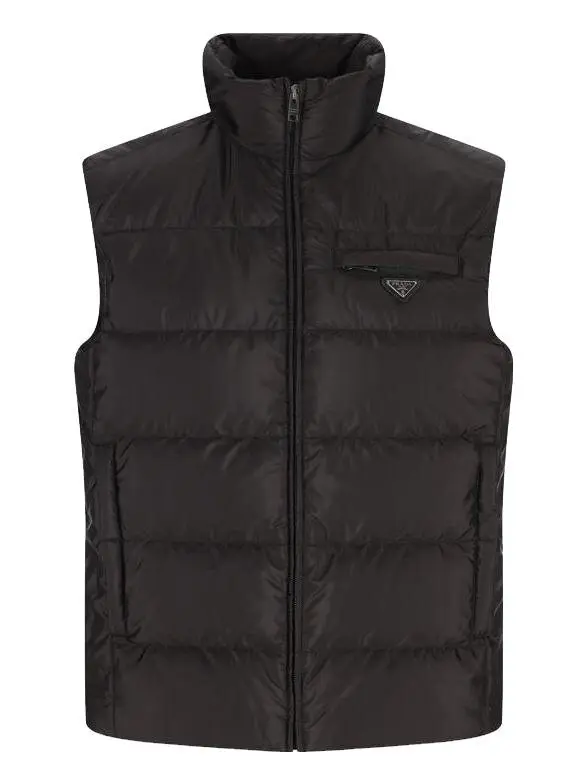 Prada Re-nylon Padded Vest - Black