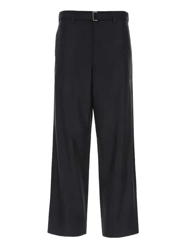 Prada Wool Wide-leg Pants - Blue