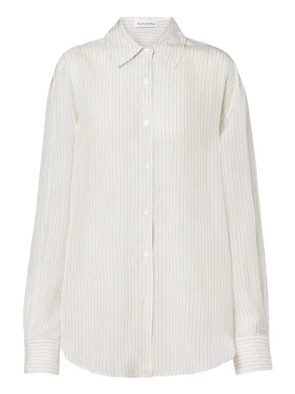 THE FRANKIE SHOP Peri Striped Shirt - White