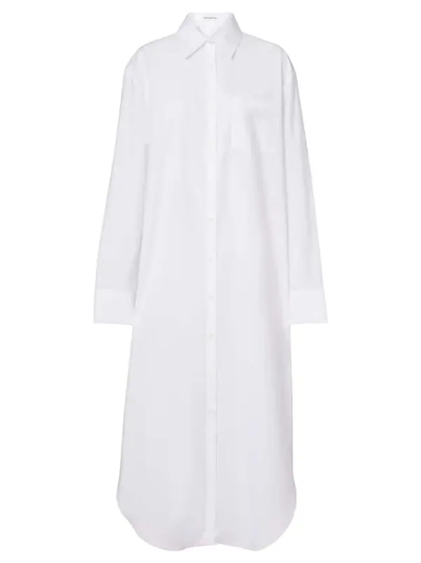 THE FRANKIE SHOP Helena Cotton Shirt Dress - White