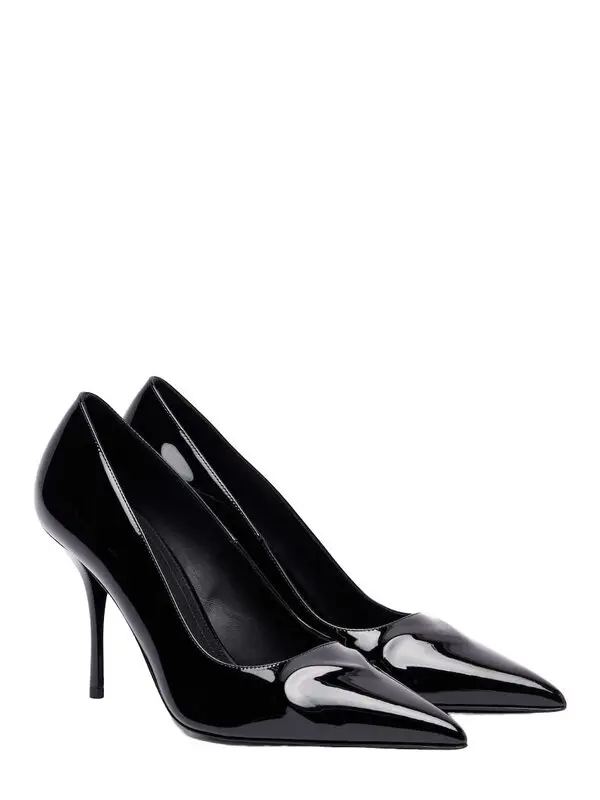 Alaïa Le Cœur 3d 90 Patent Leather Pumps - Black