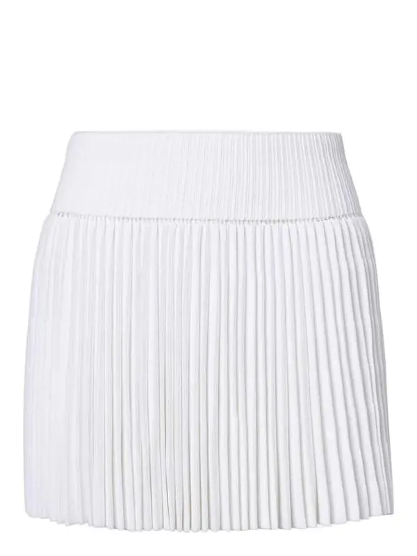 Alaïa Plissé Mini Skirt - White