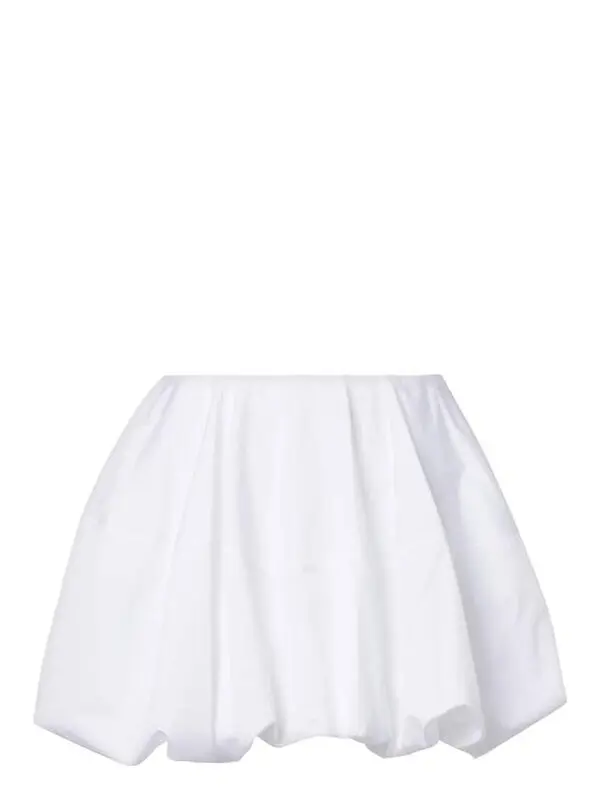Alaïa Cotton Poplin Miniskirt - White