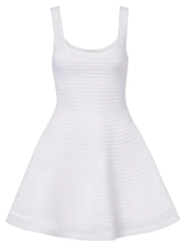 Alaïa Peplum Mini Dress - White