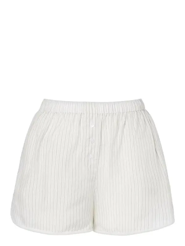 THE FRANKIE SHOP Brenna Striped Shorts - White