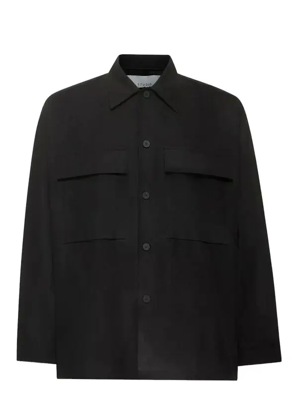 Studio Nicholson Cotton-blend Shirt - Black