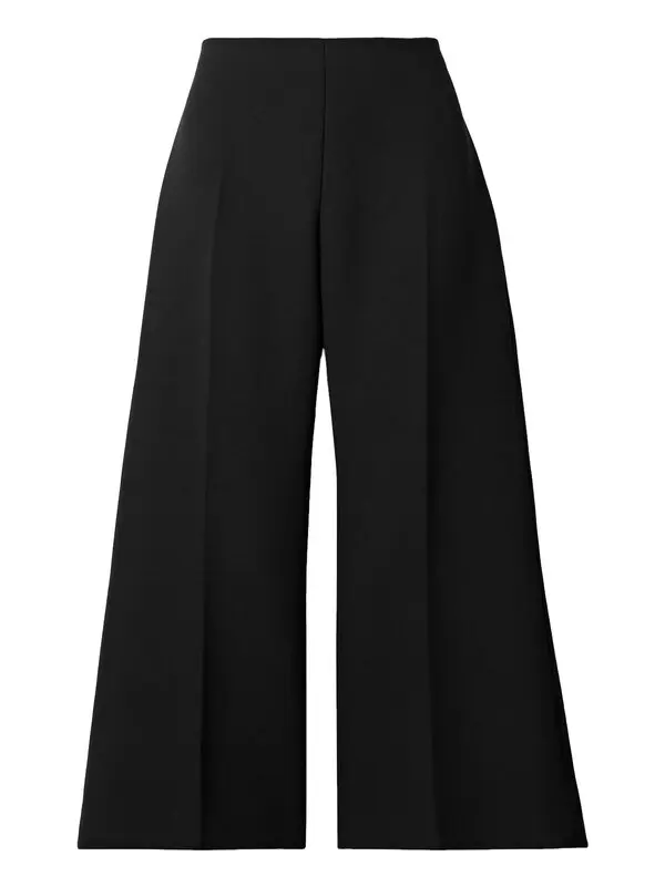 Khaite Walter Crepe Flared Pants - Black