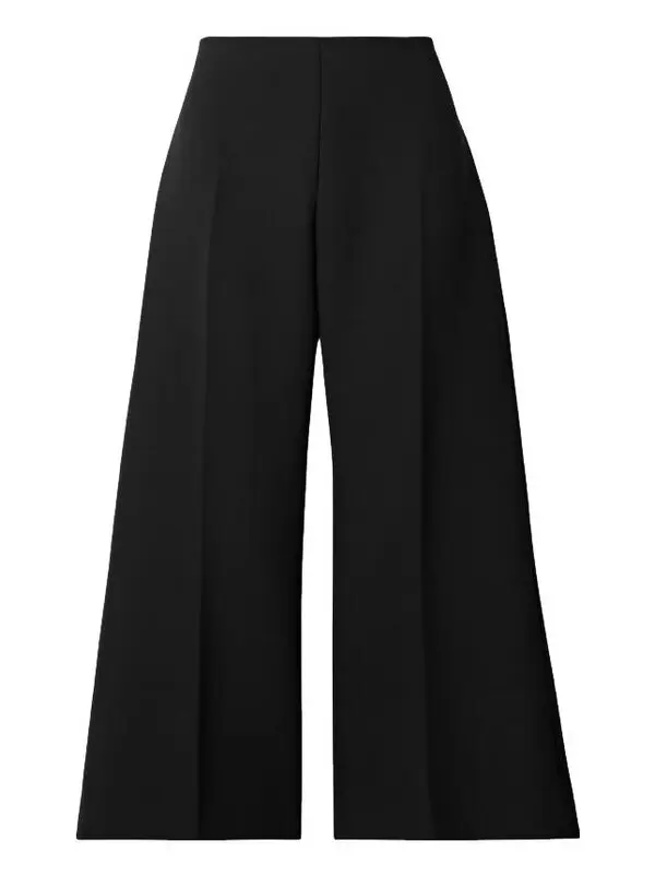 Khaite Walter Crepe Flared Pants - Black