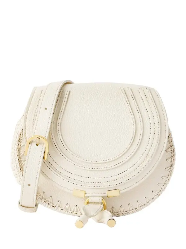 Chloé Marcie Textured-leather Shoulder Bag - Neutrals
