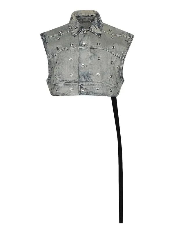 Rick Owens Cropped Jacket - Blue