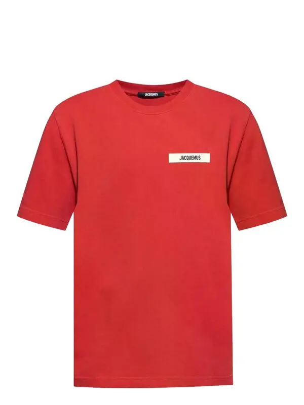Jacquemus Logo-print Cotton T-shirt - Red