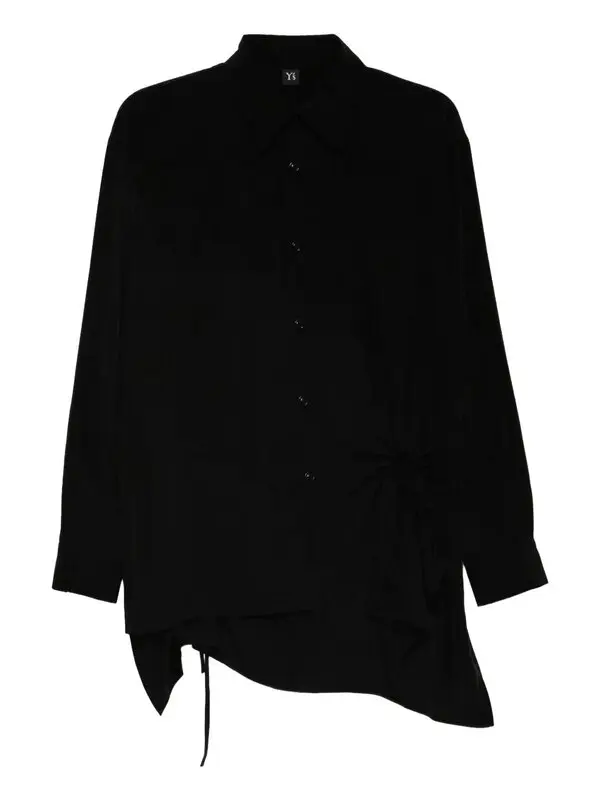 Y’s Gathered Blouse - Black