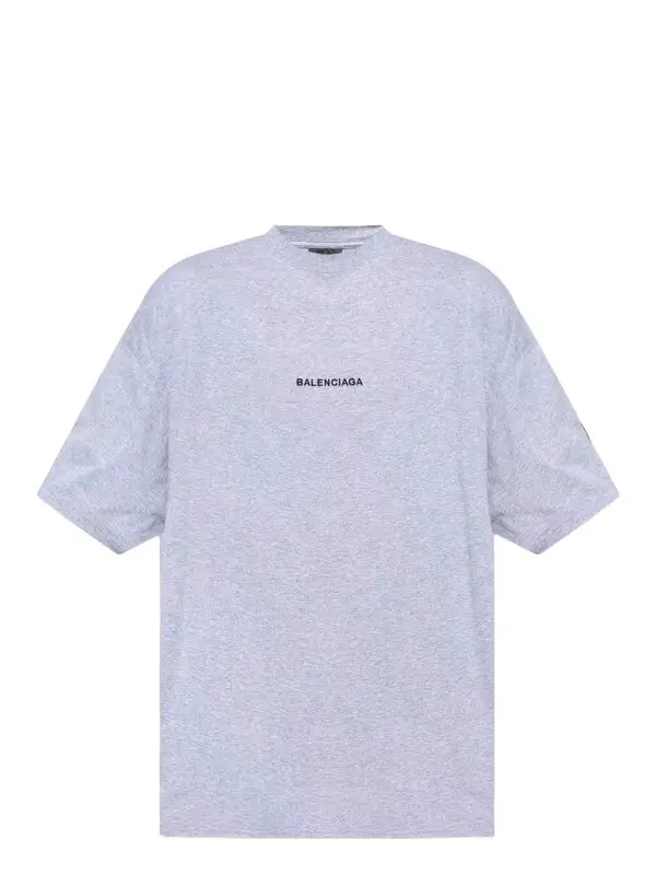 Balenciaga Logo-patch T-shirt - Grey