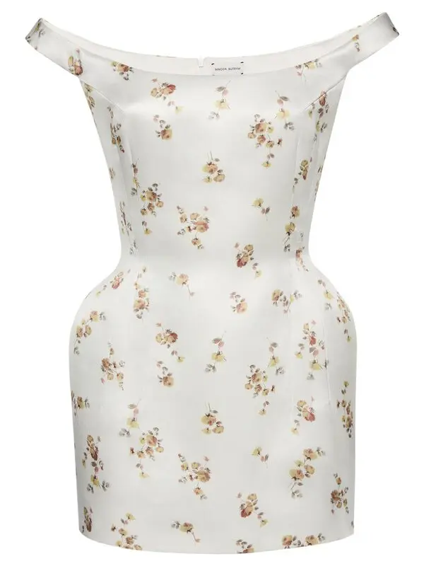 Magda Butrym Off-the-shoulder Silk Taffeta Mini Dress - Floral
