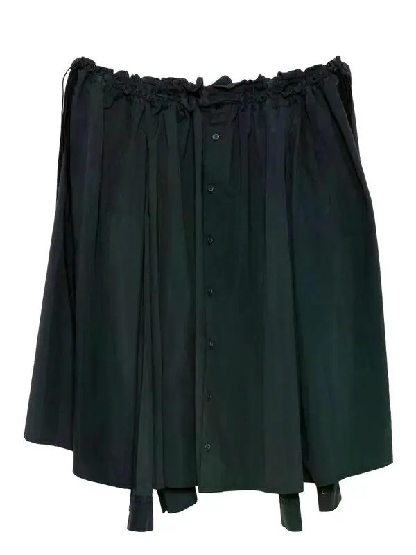 Yohji Yamamoto Gathered Skirt - Green