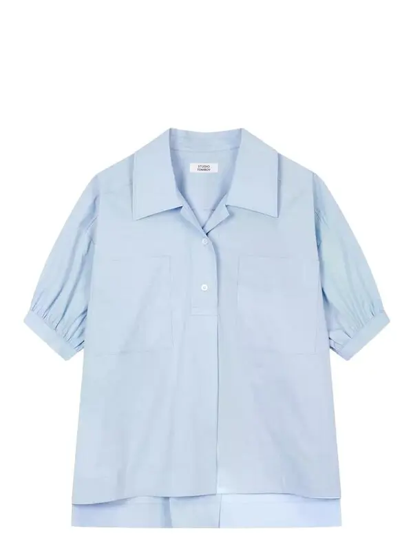 STUDIO TOMBOY Puff-sleeve Shirt - Blue