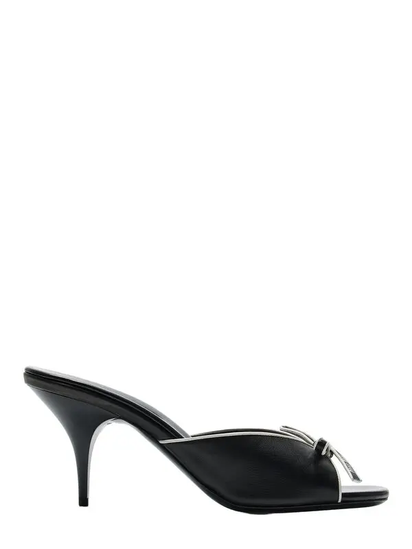 Miu Miu Leather Mules - Black