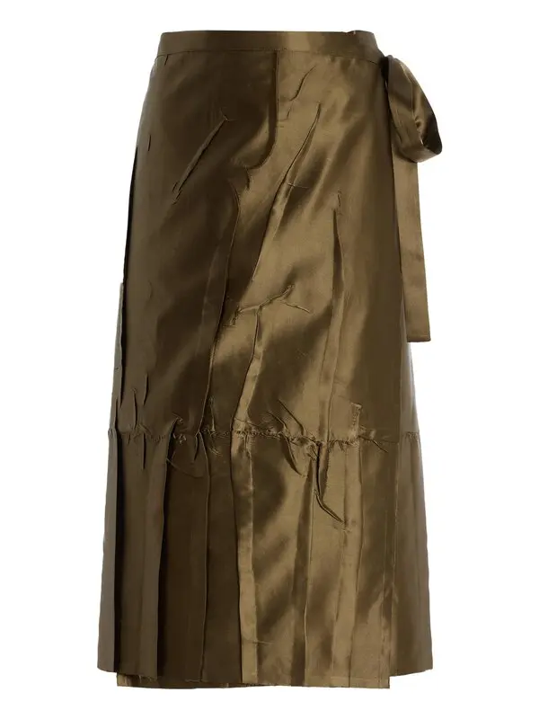 Marie Adam-Leenaerdt Aaron Silk Skirt - Khaki