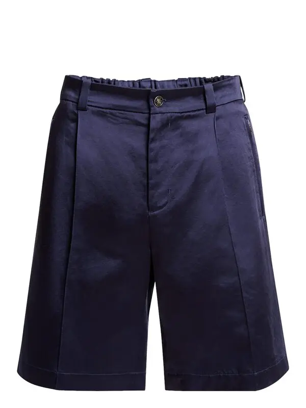 Givenchy Satin Zip-pocket Shorts - Navy