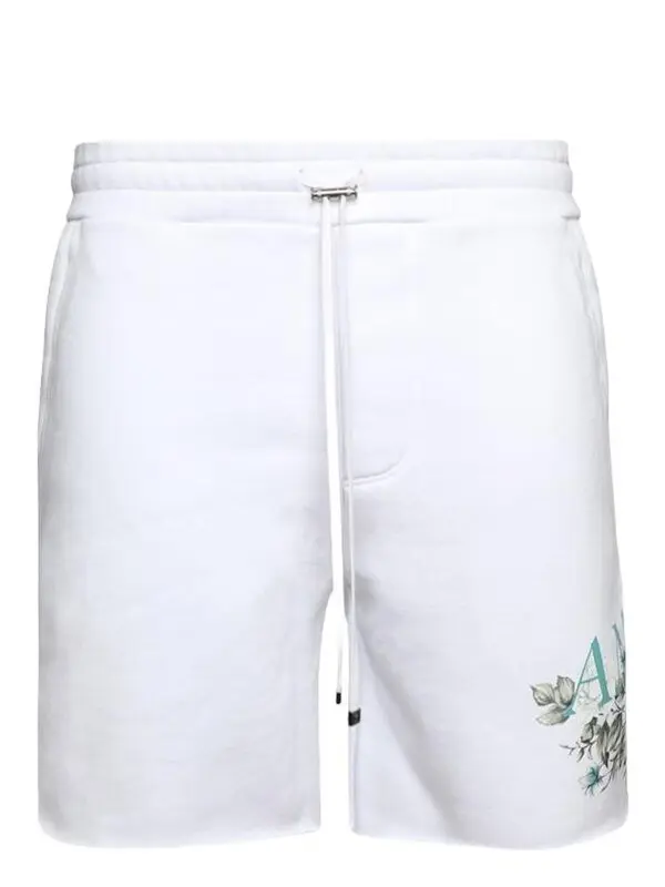 Amiri Floral Logo Sweat Shorts - White