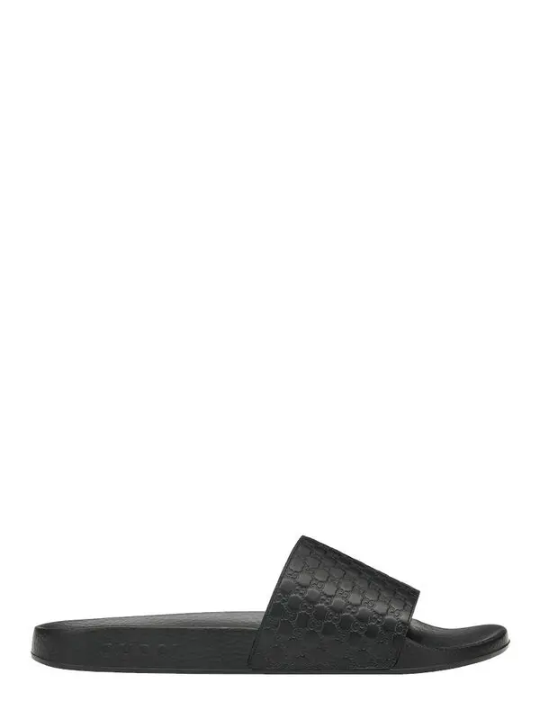 Gucci Microguccissima Slide - Black