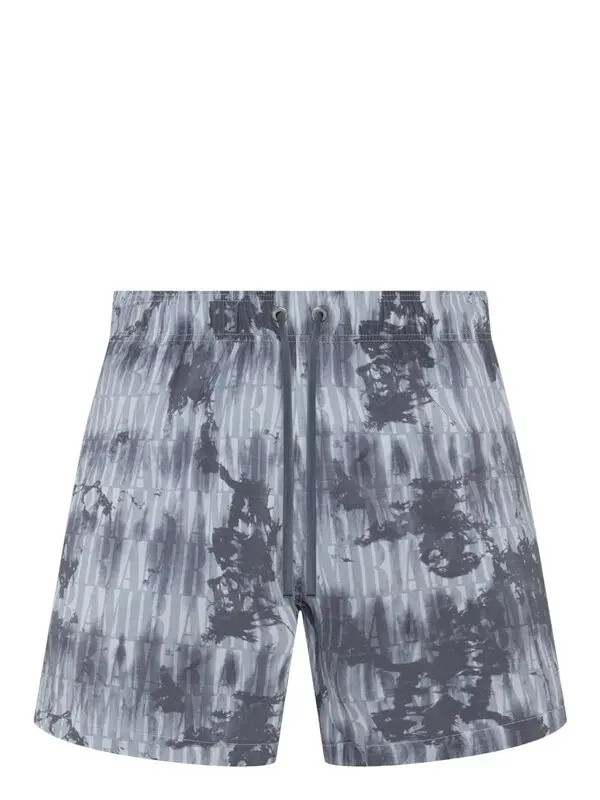 Amiri Tie-dye Logo Swim Shorts - Grey