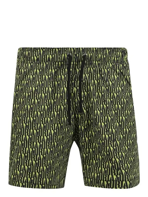 Amiri All Over Logo Swim Shorts - Lime
