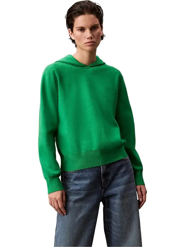Calvin Klein Tech Knit Hoodie - Fern Green