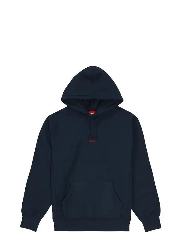 Supreme Micro Logo Hooded Sweatshirt - Navy Blue