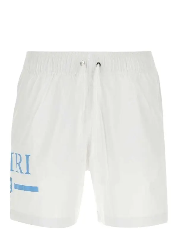 Amiri Ma Bar Logo Swim Shorts - White