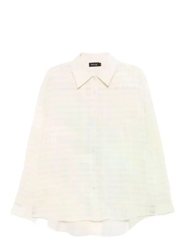 TOUT A COUP Checkered Button-down Shirt - Neutrals