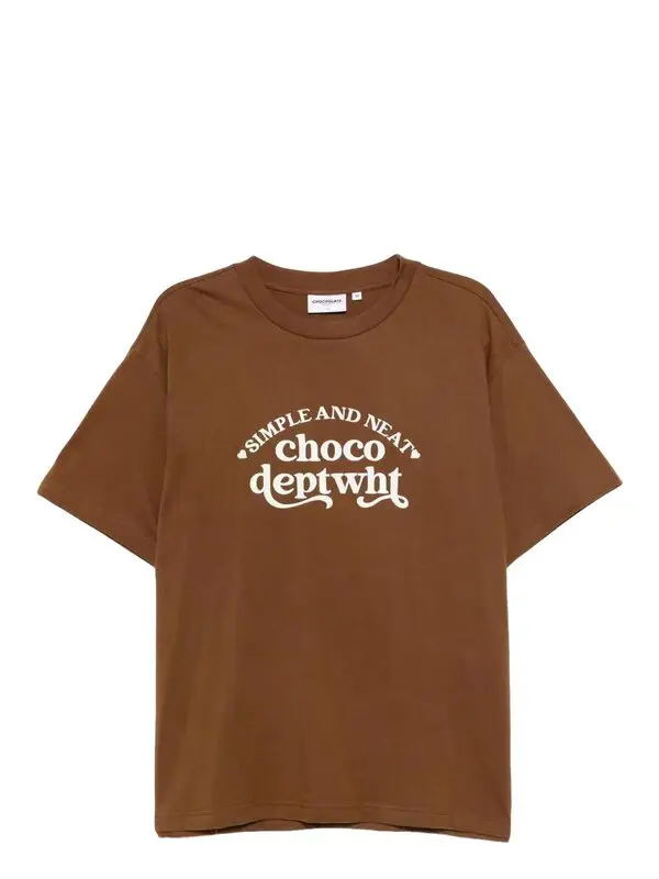 CHOCOOLATE Logo-embroidered T-shirt - Brown