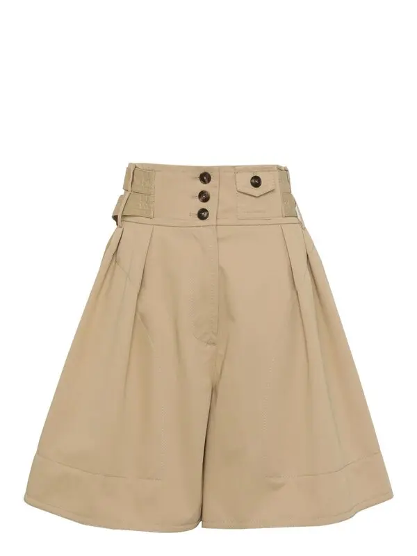 Zimmermann Rebellion Cotton Cargo Shorts - Neutral