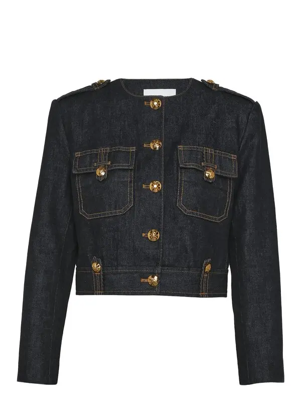 Zimmermann Rebellion Denim Jacket - Dark Wash