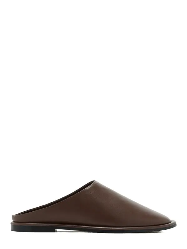 A.emery Spencer Leather Mules - Brown