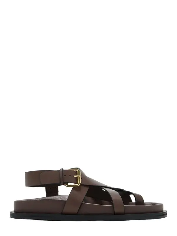 A.emery Elbert Leather Sandals - Brown