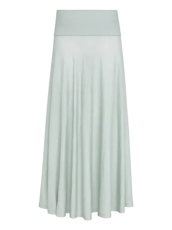 Alaïa Knit Wool Maxi Skirt - Light Blue
