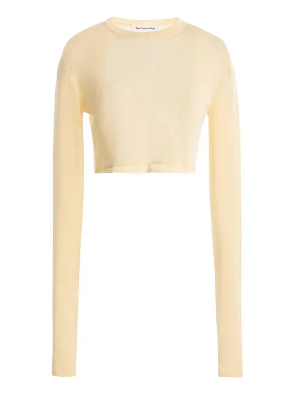 THE FRANKIE SHOP Kazel Cropped Top - Yellow
