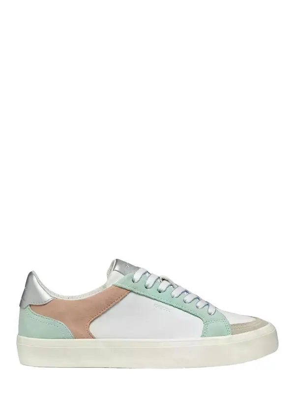 Geox Emmeleny Leather Sneakers - White