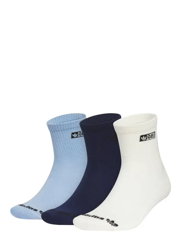 Adidas Originals Unfair Way 3-pack High Quarter Socks - Ash Blue / Night Indigo / Cream White
