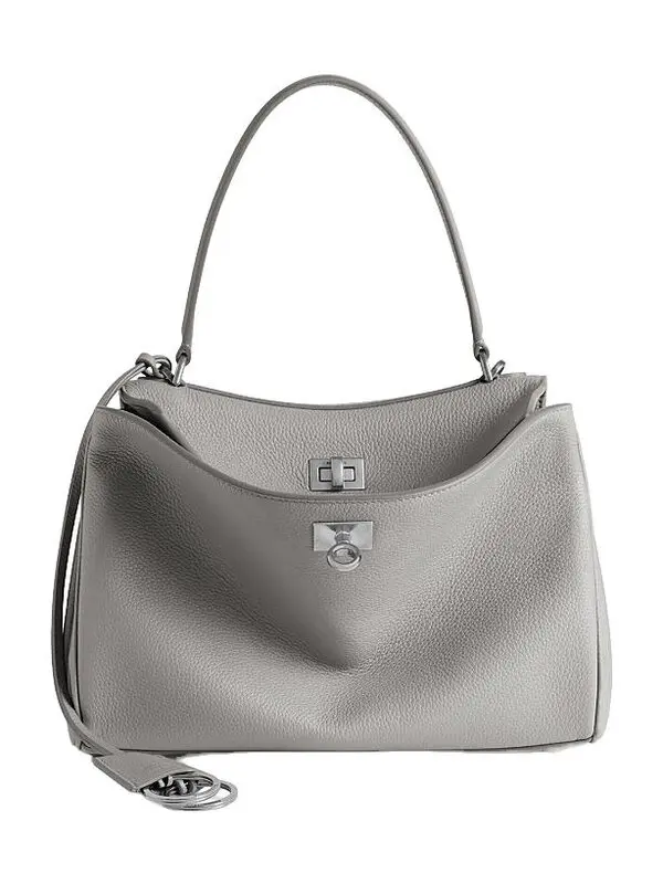 Balenciaga Small Grained Calfskin Rodeo Handbag - Balenciaga Grey