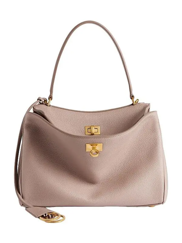 Balenciaga Small Grained Calfskin Rodeo Handbag - Sesame
