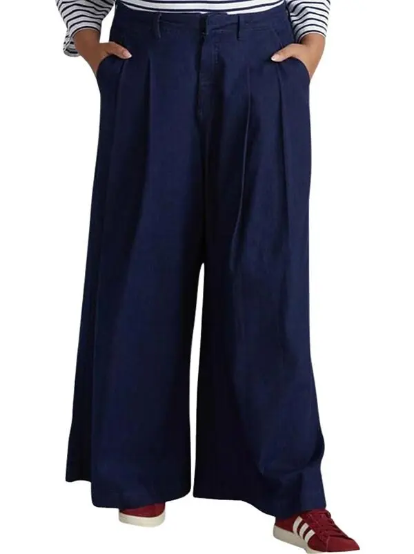 Universal Standard Coastal Linen Pants - Navy
