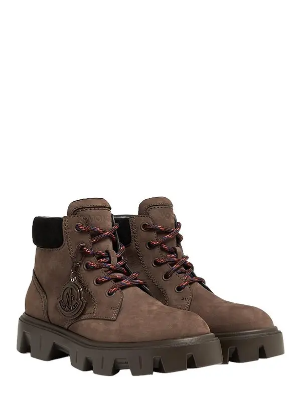 Moncler Peak City Lace-up Ankle Boots - Brown