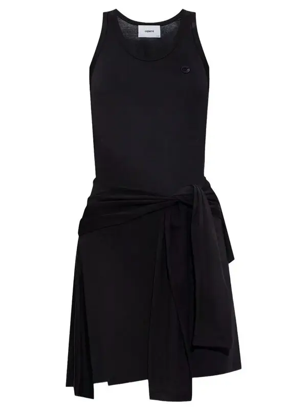 Coperni Tie-front Mini Dress - Black