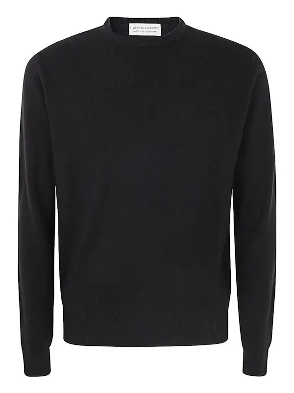 FILIPPO DE LAURENTIIS Long Sleeve Round Neck Top - Brown